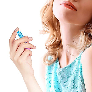 24 Pieces Mini Perfume Spray Bottles 4 ml Colorful Glass Bottles Refillable Empty Container Fine Mist Bottles Portable Tube for Cleaning, Travel, Essential Oils, Perfume, 6 Gradient Colors