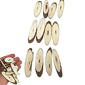 Bonka Bird Toys 3405 (Pk12) Extra Thin Natural Sola Slices 2.25" x 0.125", Medium Parrot Foot Talon Cage Toy, Conure, Lories, Lorikeets, and Similar