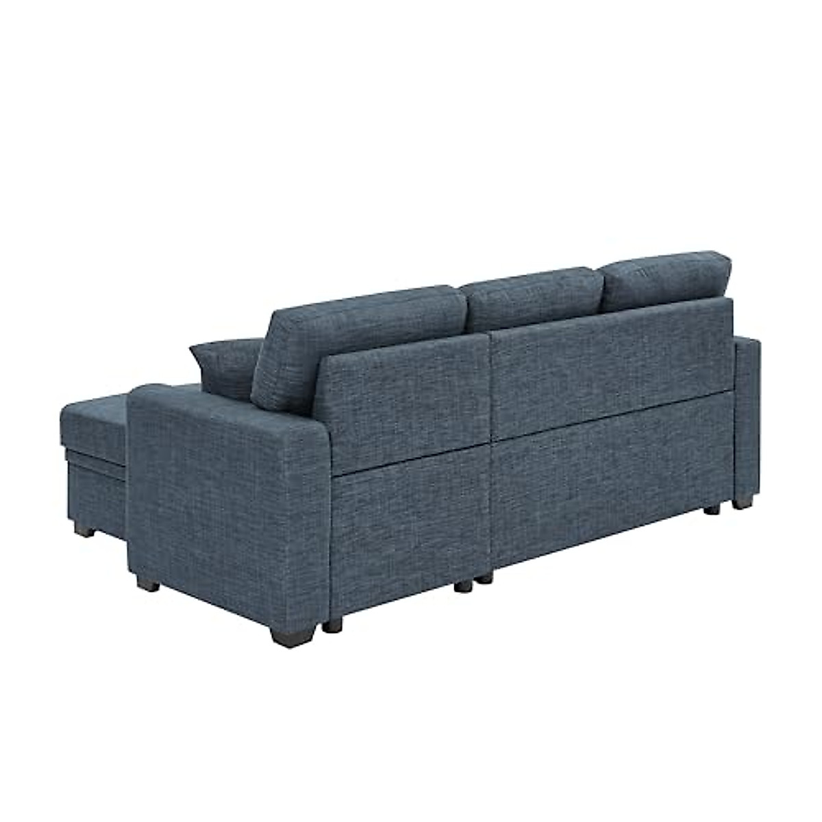 Oadeer Home Pull-Out Sofa Bed Sectional, Blue