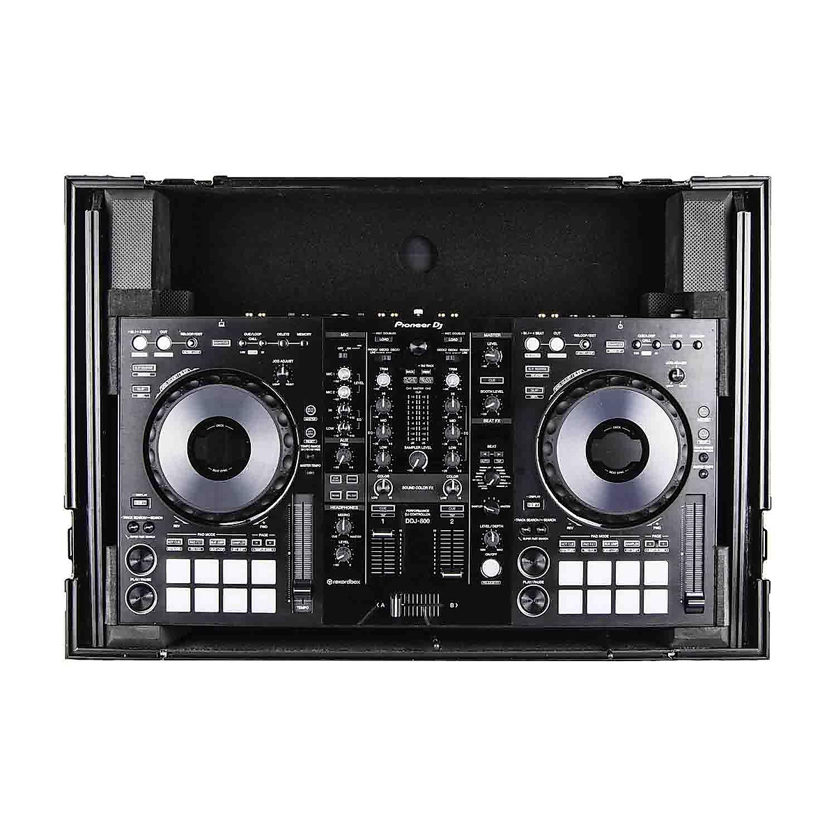 ODYSSEY FZGSPIDDJ8001BL Black Label Glide Style Controller Case Compatible with Pioneer Ddj-800, 1U Rack Space