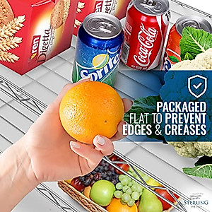 Shelf Liners for Wire Shelf System - Set of 5 in Graphite - 14 x 30 inch - Plastic Wire Shelving Shelf Mats