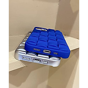 Ginkgonut Compatible with iPhone 13 Case or iPhone 14 Case for Women/Girls, Cute 3D Laid Desgin Soft Silicone Shockproof Raised Bumper Corners Case for iPhone 13 / iPhone 14（Silver）