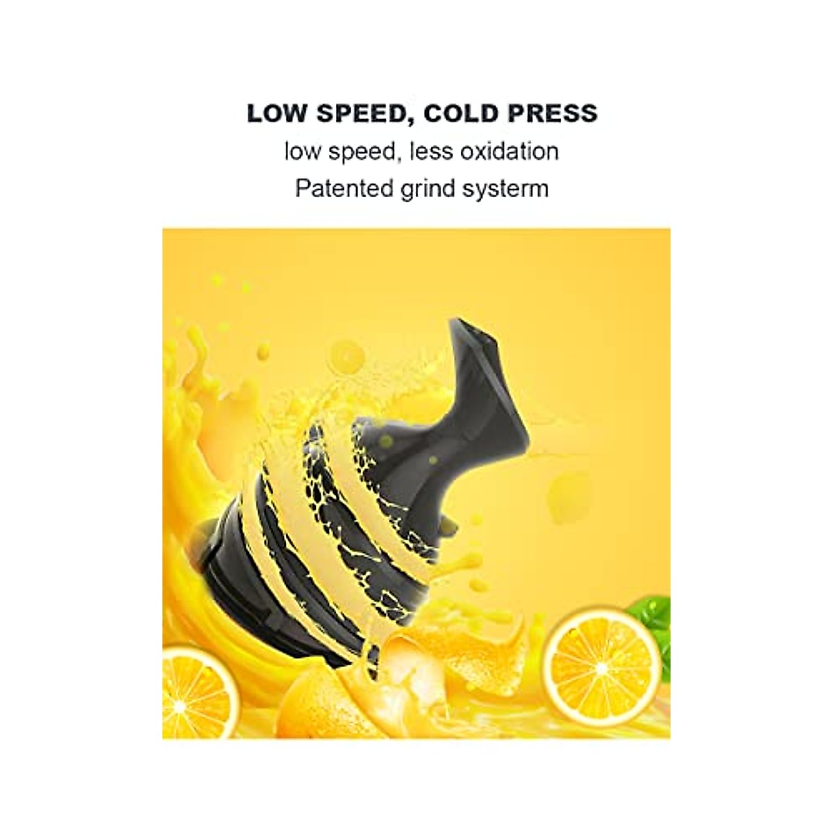 Cold Press Juicer, Qvin Slow Masticating Juicer Machines with Big Wide Chute, Nutrient Electric juicer machines Vegetable And Fruit, slow Juicer Machine BPA-Free, Easy to Clean，extractor de jugos y vegetales