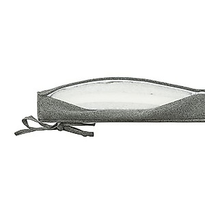 Magpie Fabrics Patio Square Chair Cushions 18"x18"x2.5" with Ties, 2 Pack, Waterproof Weather Resistant Indoor/Outdoor Universal Corner Seat Cushion, for Garden Dining Office(Dark Grey)