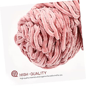 COHEALI 4pcs Colorful Gold Velvet Yarn Wool Yarn Knit Sweater Scarf Crocheting Supplies Crochet Thread Sewing DIY Wool Yarn Crochet Cotton Yarn Chenille Colorful Gold Velvet Pink Self Made