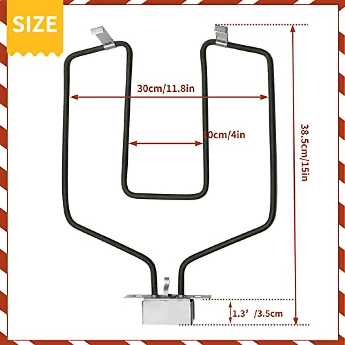 Grill Heating Element and Electric Smoker Replacement with Adjustable ...