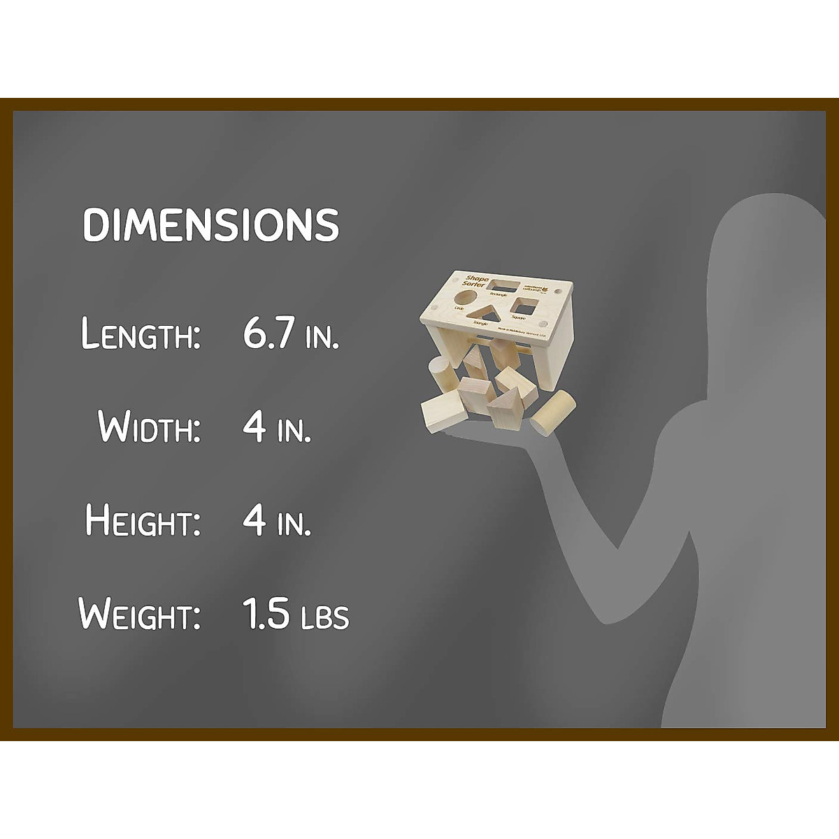 Shape Sorter Bench - Made in USA