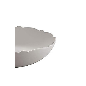 Alessi MW72/38 WG Dressed en plein air Salad bowl in melamine with relief decoration, Warm Grey.