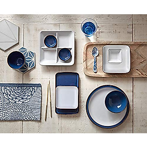 Denby Imperial Blue 2 Piece Small Rectangular Platter Set