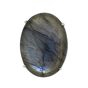 Shine Jewel 925 Sterling Silver Labradorite Single Stone Prong Set Cabochon Ring (12)