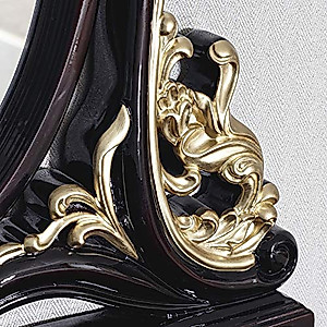 Dressing Table with Stool Mirror with 2 Drawers (Black)