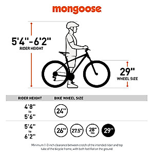 Mongoose Impasse Full Suspension Mountain Bike, Men and Women, 18-Inch Aluminum Frame, 29-Inch Wheels, Front and Rear Disc Brakes, Twist Shifters, 21-Speed Rear Deraileur, Silver