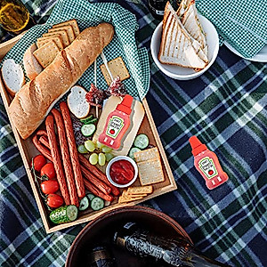 WXOIEOD 4 Pieces Mini Ketchup Bottle for Bento Box Accessories, 25ml Condiment Squeeze Bottles Empty Plastic Salad Dressing Container Tomato Ketchup Condiments Squirt Squeezable Jar for Sauces Syrup