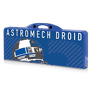 PICNIC TIME Star Wars R2-D2 Folding Picnic Table, Camping Table, Outdoor Table with Umbrella Hole, (Royal Blue)