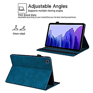 Case for Samsung Galaxy Tab S8 Plus 12.4 inch/Tab S8+/Tab S7 FE, Galaxy Tab S7+/S7 Plus(SM-T970/T976) Folio Case Shell Auto Wake/Sleep PU Leather Business Wallet Cover with Card Holder,Peacock Blue