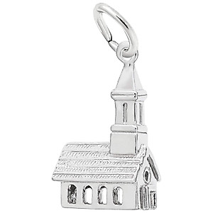 Rembrandt Charms Church Charm, Sterling Silver