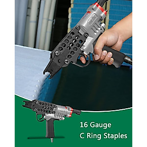 meite SC760 16 Gauge 1/2-Inch Crown 304 Stainless Steel C Ring Staples for SC760C/SC760C-I2 C Ring Tools Closing Diameter of 3.2-4.8mm 4,500 PCS/Small Pack (1 Small Pack)