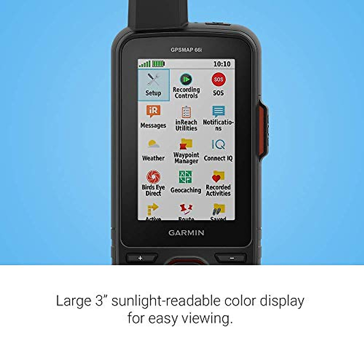 Garmin GPSMAP 66i, GPS Handheld and Satellite Communicator, Featuring TopoActive mapping and inReach Technology (Renewed)
