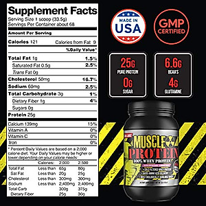 Colossal Labs 100% Whey Protein Powder Isolate/Blend | Fast-Absorbing Workout Supplements for Men and Women | 25g of Pure Protein and 5.5g of BCAAs in Each Serv | Vanilla, 5 Pound (Pack of 1), 68 Servings