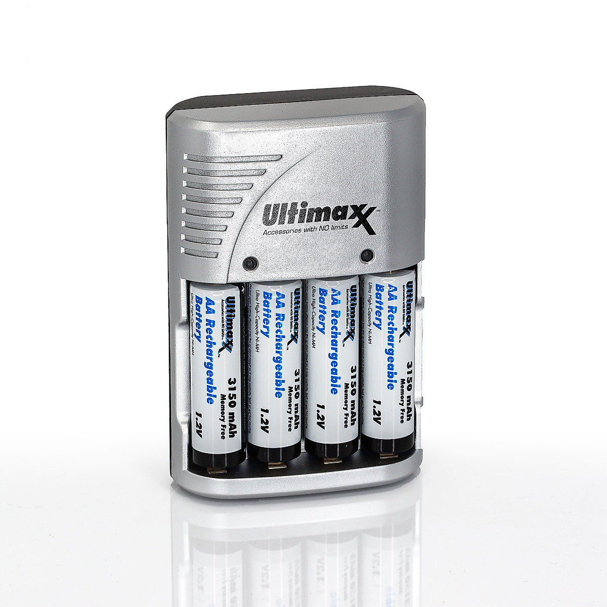 Ultimaxx 3150 mAh Rechargeable AA Batteries, Double A Battery - 20 Pack with NiMH Charger