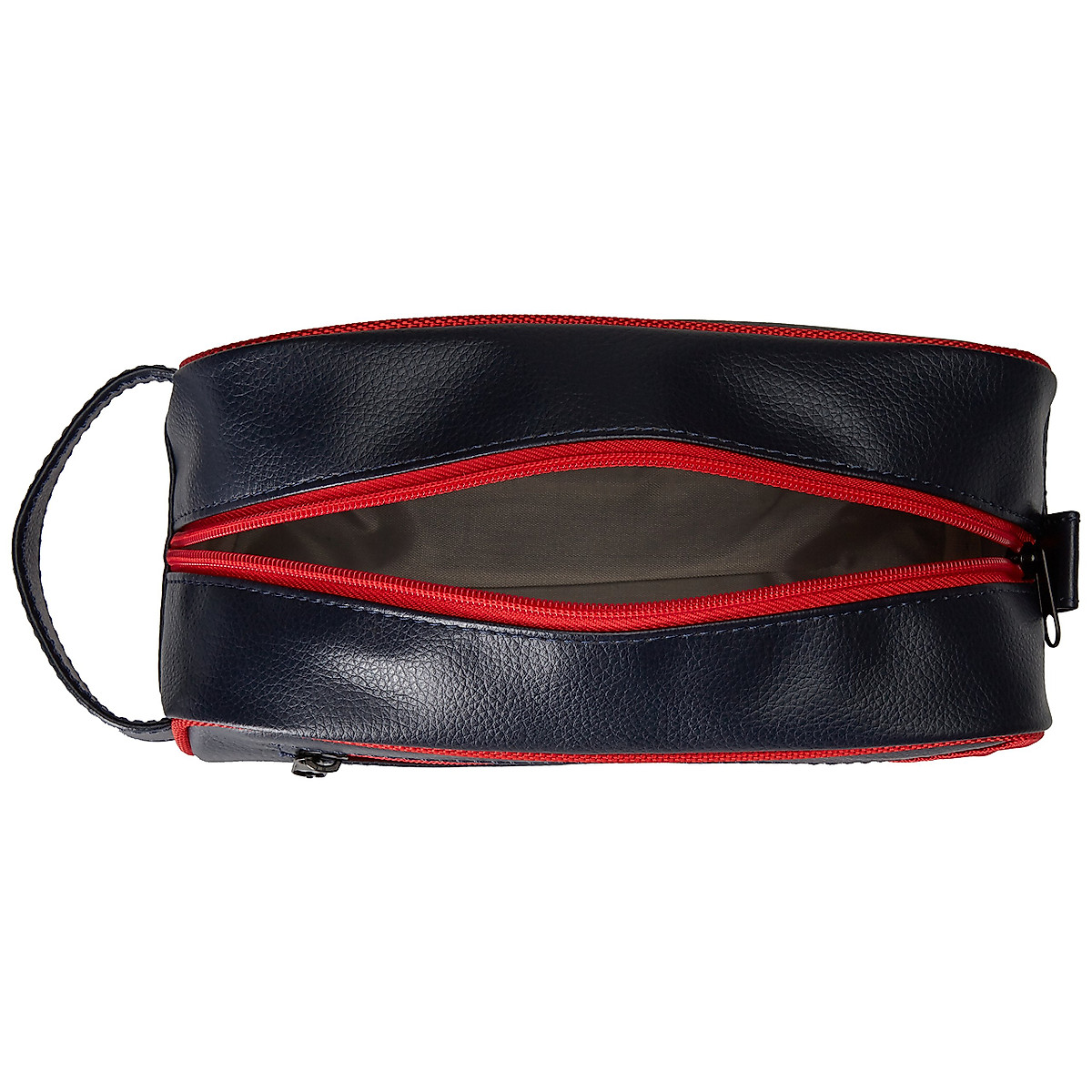 Nautica Men's Top Zip Travel Kit Toiletry Bag Organizer, red, One Size