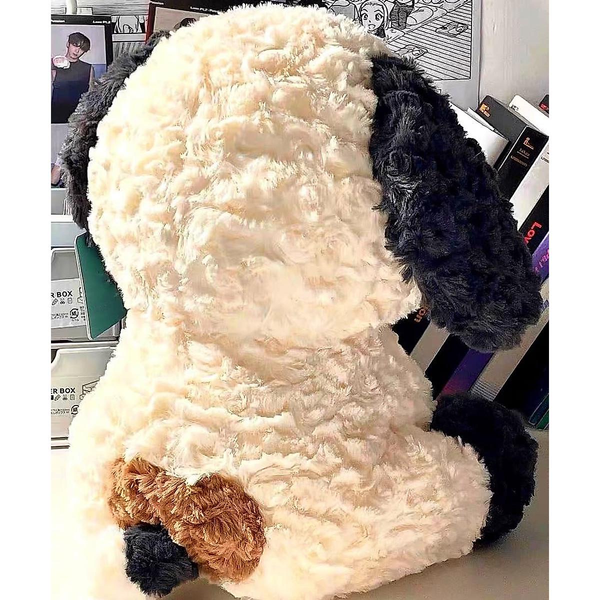 Ryttir 11.8 Inch Fuzzy Large Dog Stuffed Animal, Adventure Stuffed Dog Toy, Brave Boy's and Girl's Room Dog Plush Decor, Funny Dog Pillow Gifts for Kids and Women