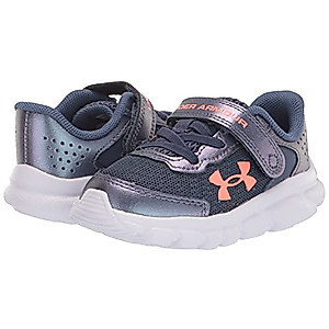 Under Armour Girls' Infant Assert 9 Pearl, Utility Blue/Electric Tangerine, 9K Medium US