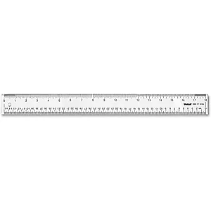 Westcott See Through Acrylic Ruler, 18", Clear