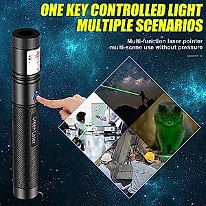 LUEIIN Green Laser Pointer, Long Range Laser Pointer 10000 Feet Visible Beam, Rechargeable Green Laser Pointer High Power for Presentations