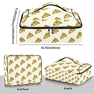 Kcldeci Insulated Thermal Food Carrier Insulated Casserole Carrier for Hot or Cold Food,Pizza Insulated Tote Bag for Potluck Cookouts Parties Picnic,Lasagna Lugger