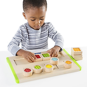 Guidecraft Colorful Tactile Matching Maze - Sensory Memory Game for Toddlers, Soft Touch Textures Children's Toy
