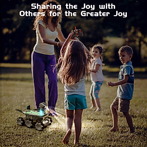 KJIXYUNG Mars Rover Remote Control Car for Boys 4-7, Space Explorers Toys RC Cars for Boys Age 8-12, Moon Rover with 2.4Ghz Remote Control, Astronaut Model, 6 Laterally Movable Wheels, Rechargeable