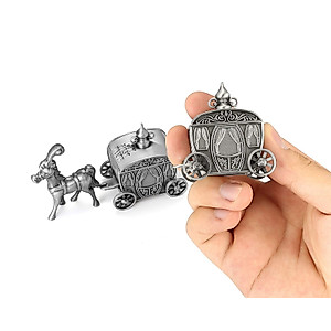 Mogoko Silver Tooth Holder, Baby First Tooth and Curl Keepsake Box Set, Teeth Fairy Containter Gift Box for Child Kids