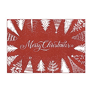 CAREMEE Christmas Washable Rug 8x10 Rug for Living Room Non Slip Soft Non Shedding Throw Rugs Large Area Rug for Bedroom Decor Stain Resistant Carpet for Dining Room Red 8'x10'