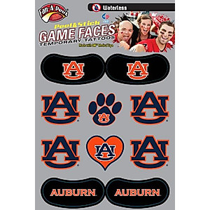 UA Tigers Waterless Peel & Stick Temporary Tattoos – 10-Piece Combo