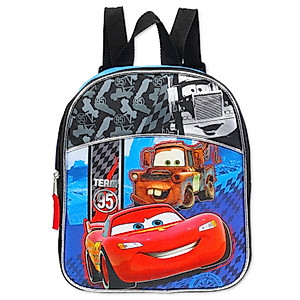 Disney Cars Backpack for Toddlers ~ Deluxe 11" Mini Cars Preschool Backpack