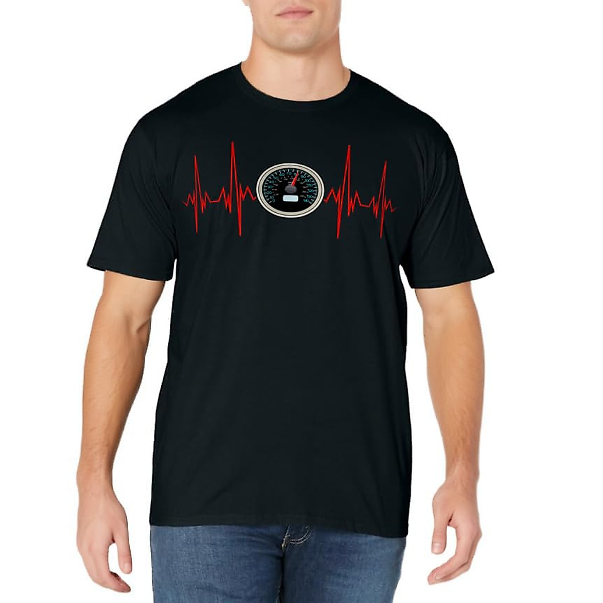 Car Speedometer Heartbeat Race Car Lovers Mechanic Guys T-Shirt