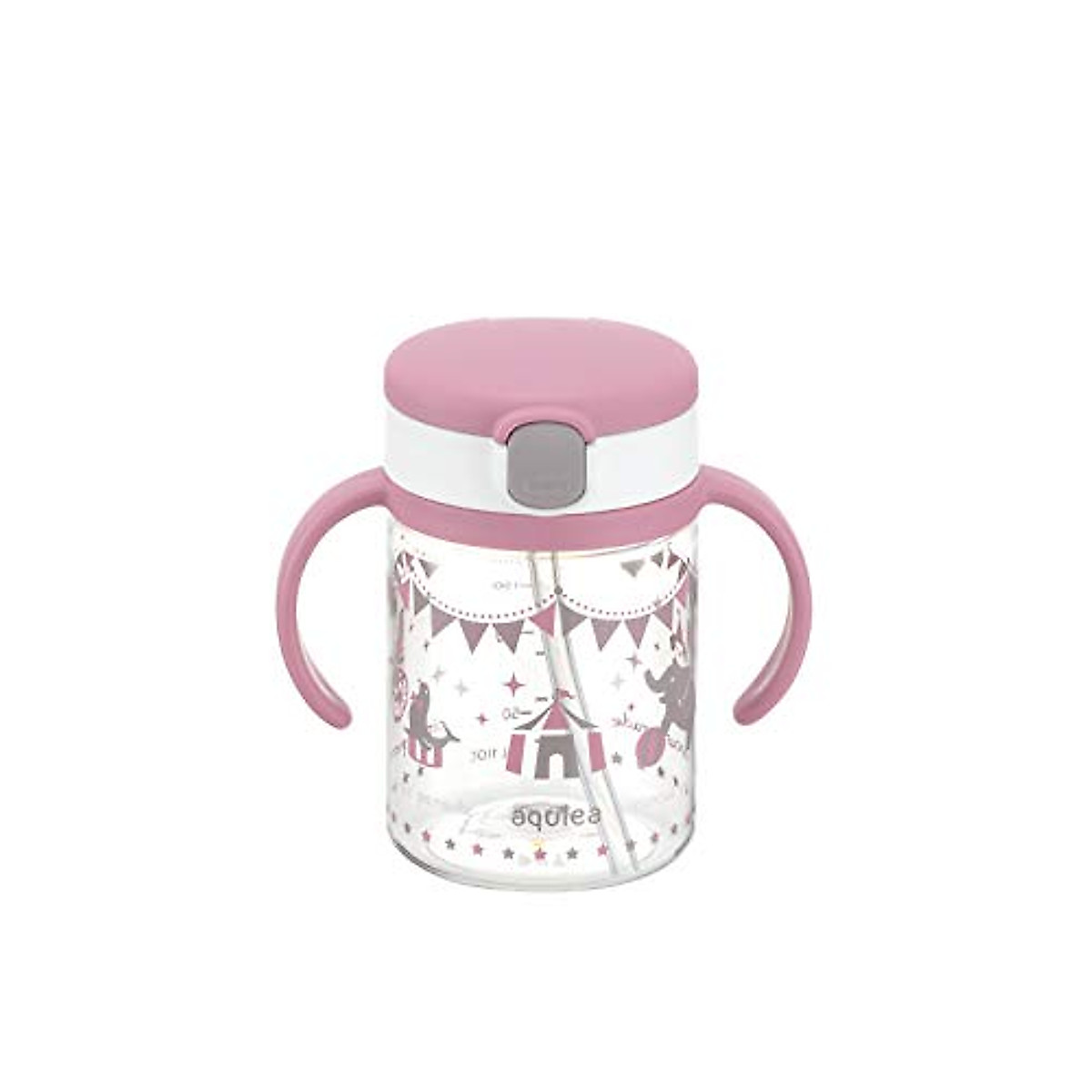 Richell Aqulea Outing Straw Mug 200ml Pink