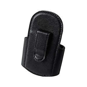 Wenses Magnetic Stethoscope Holder Hip Clip Black Genuine Leather Gift Set, Includes Writing Pen