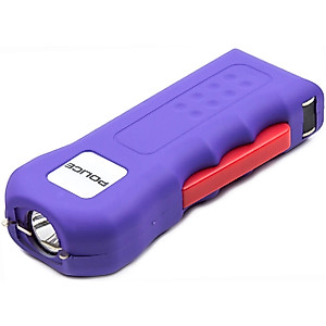 POLICE Stun Gun 512 - Rechargeable with LED Flashlight, Purple