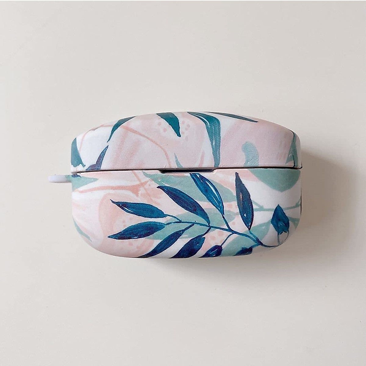 Sony WF-1000XM4 Earphone Case, Swishly Floral Leaves Pattern Design Anti-Drop & Shockproof Full Body Protection Earphone Case Cover with Keychain for Sony WF-1000XM4