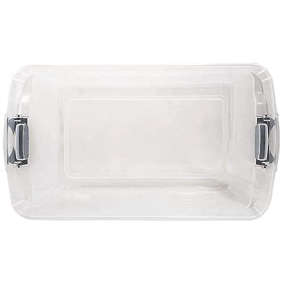 HOMZ Multipurpose 66 Quart Clear Storage Container Tote Bins with Secure Latching Lids for Home or Office Organization (4 Pack)