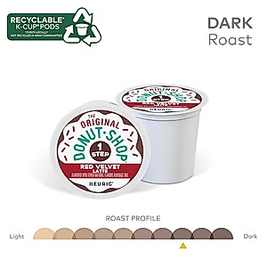 The Original Donut Shop One-Step Red Velvet Latte, Keurig Single Serve K-Cup Pods, 20 Count