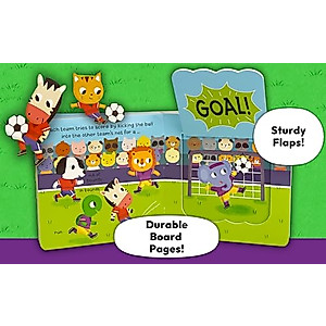Let's Play Soccer! A Lift-a-Flap Board Book for Babies and Toddlers, Ages 1-4 (Children's Interactive Chunky Lift-A-Flap Board Book)