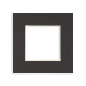 12x12 Precut Mat Board for 16x16 Frame - Acid-Free Black 12x12 Photo Matte Made to Fit a 16x16 Picture Frame, Premium Matboard for Family Photos, Show Kits, Art, Picture Framing, Pack of 1 Mat