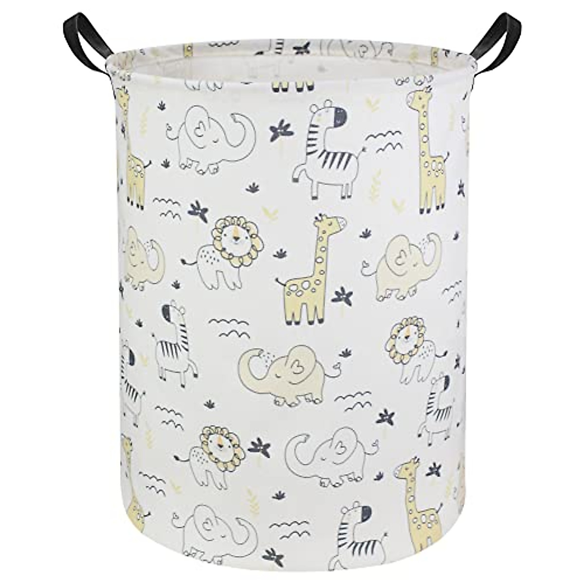 HIYAGON Baby Laundry Hamper Basket Baby Hamper for Nursery Boy and Girl Cute Kids Toys Storage Bin Organizer Animal Room Decor(Animals)