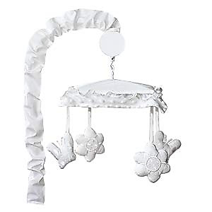 BabyFad Minky Ultra White 9 Piece Baby Crib Bedding Set