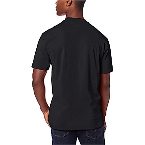 Dickies mens Heavyweight Crew Neck Short Sleeve Tee Henley Shirt, Black, X-Large US