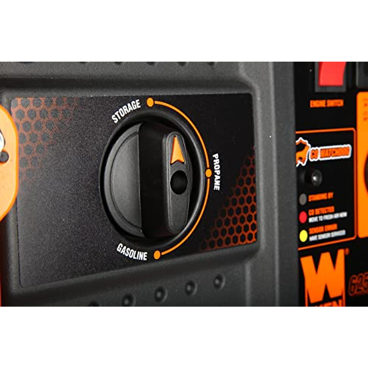 WEN DF623X 6250-Watt 120-Volt/240-Volt Dual Fuel Electric Start Portable Generator with Wheel Kit and CO Shutdown Sensor, Black