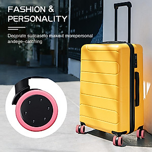 Luggage Suitcase Wheels Cover 12 Pack, Luggage Wheels Protector, Luggage Caster Cover, Luggage Spinner Wheels Silicone Case with Wear-resistant, Anti-noise for Carry-on Luggage with Spinner Wheels